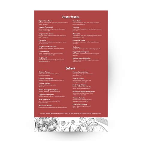 Italian Classico Menu Template