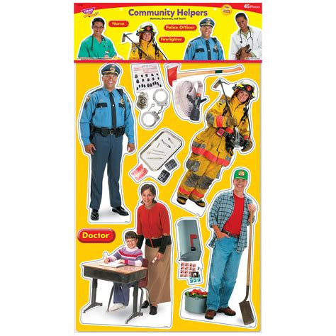 Community Helpers Bulletin Board Set Sharper Production Line