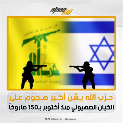 الآن حزب الله يشن أكبر هجوم على الكيان الصهيوني منذ أكتوبر بـ150 صاروخاً