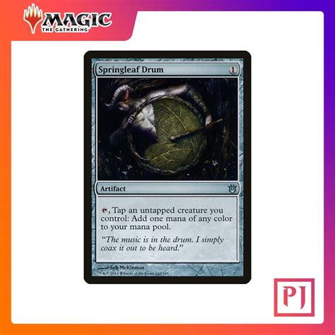 Mtg Springleaf Drum Bog Artifact Uncom Normal Eng การ์ดเม