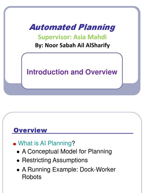 Automated Planning Pdf Artificial Intelligence Intelligence Ai