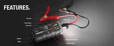 Noco Boost Sport Gb20 500a 12v Ultrasafe Lithium Jump Starter Box Car