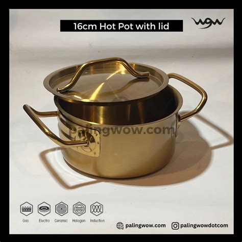 Periuk Kuali Viral Stainless Steel In Gold Shopee Malaysia