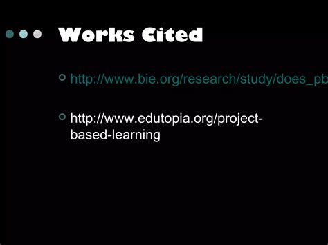 Project Based Learning Ppt