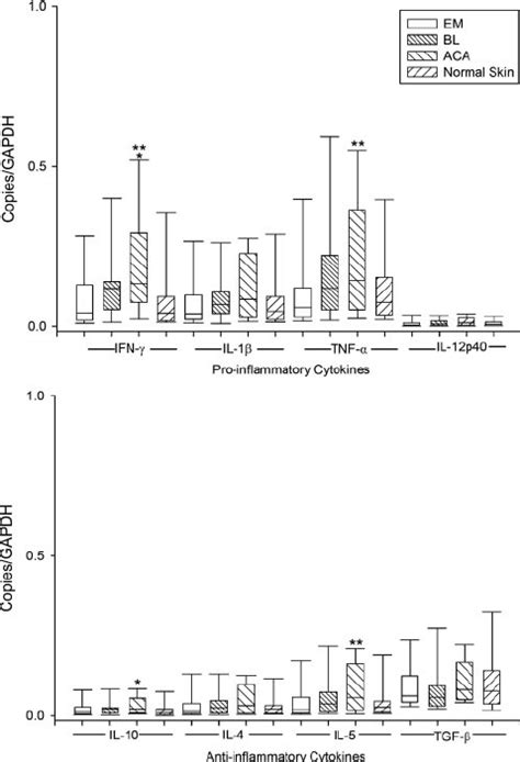 Mrna Expression Of Proinflammatory And Anti Inflammatory Cytokines In
