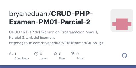 Github Bryaneduarr Crud Php Examen Pm Parcial Crud En Php Del Examen De Programacion