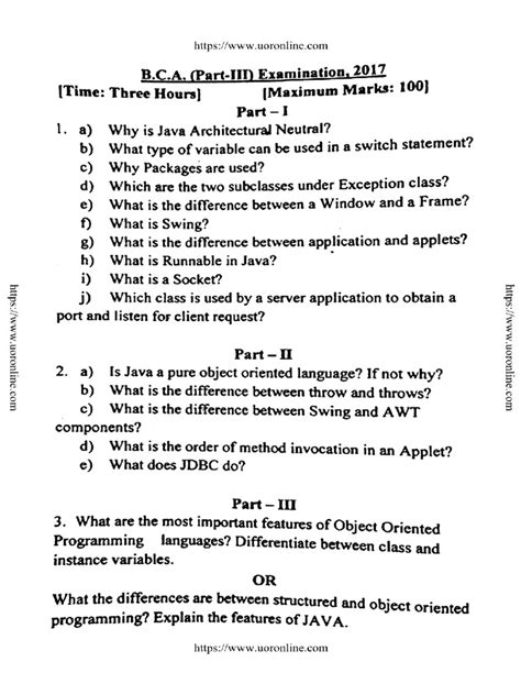 Bca Part 3 Core Java Programming 2027 Pdf