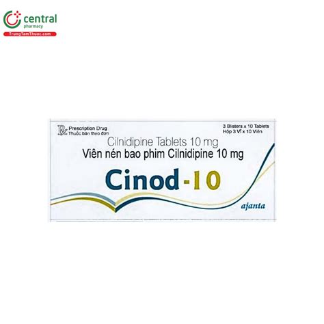 Thuốc Cinod 10 Cilnidipin điều Trị Tăng Huyết áp ở Người Lớn