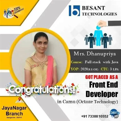 Best Software Training Institute In Jaya Nagar Trusted By M Students Besant Technologies
