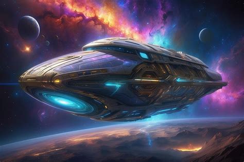 Shimmering Quantum Transporter Futuristic Alien Artifact Premium Ai