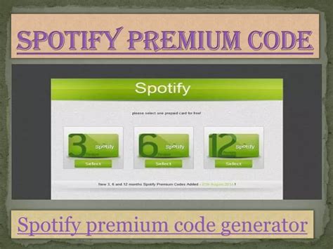 PPT Spotify Premium Code PowerPoint Presentation Free Download ID