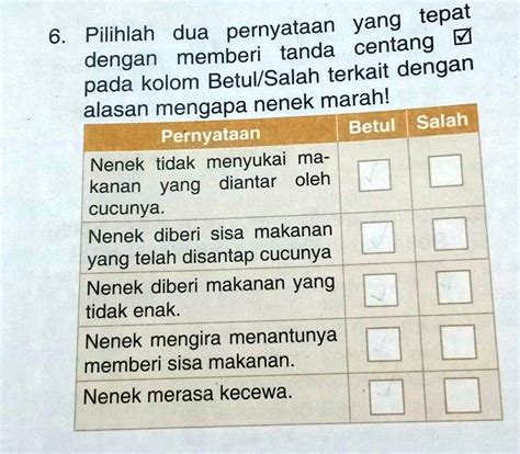 SOLVED Pilihlah Dua Pernyataan Yang Tepat Dengan Memberi Tanda Centang