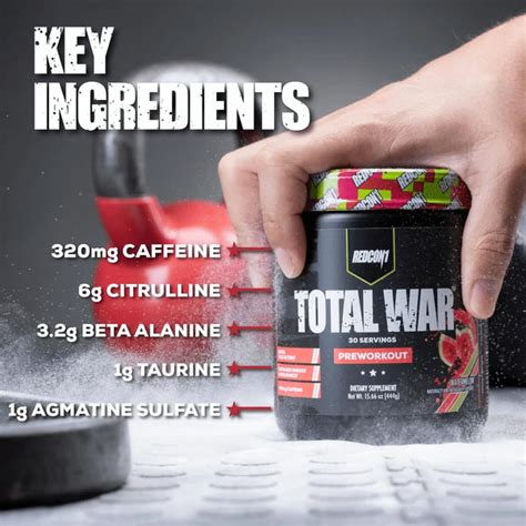 Redcon1 Total War Pre Workout 30 Servings Indias Leading Genuine
