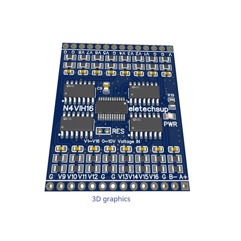 N4VIH16 12V 16AI 0 5V 0 10V Current Voltage Analog Acquisition RS485