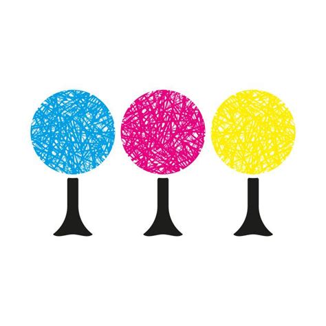 Cmyk Colour Scribble Trees By John Uttley Cmyk Color Colour Images