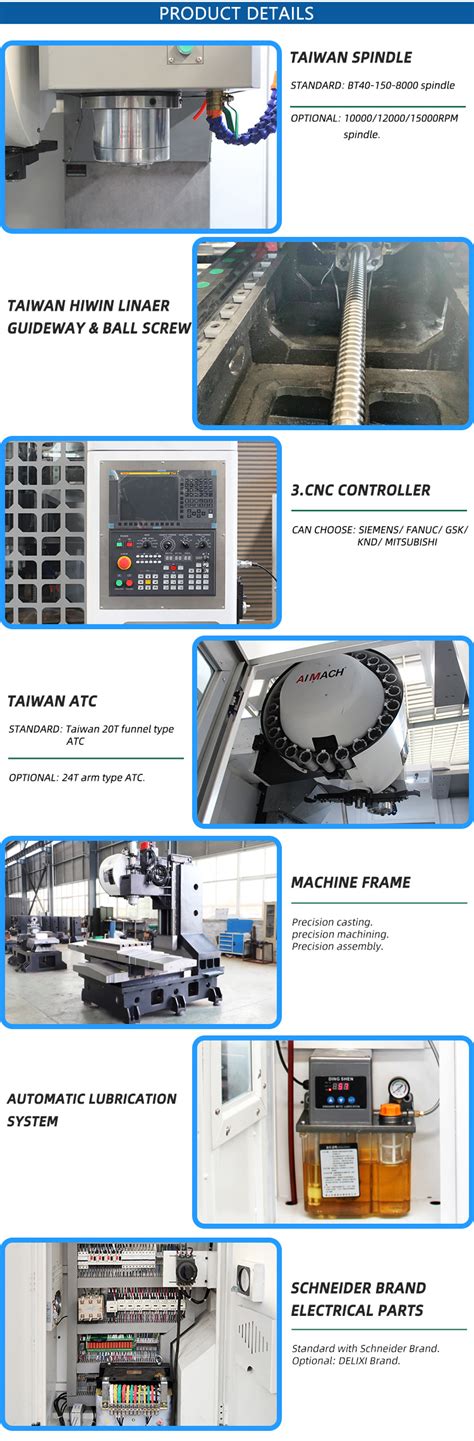 China Vmc 650 Vmc 850 Vmc1060 Vmc1270 Vmc1370 Vertical And Horizontal CNC Machining Center CNC
