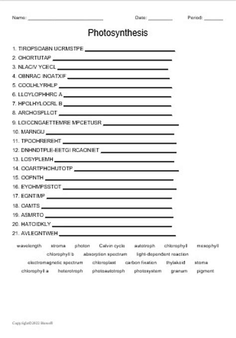Introduction To Biology Vocabulary Word Scrambles Bundle Amped Up