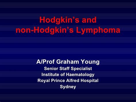 Hodgkins And Non Hodgkins Lymphoma