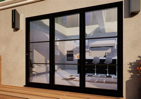 Heritage Aluminium Bifold Door Part Q Compliant 2700mm Black 3 Right