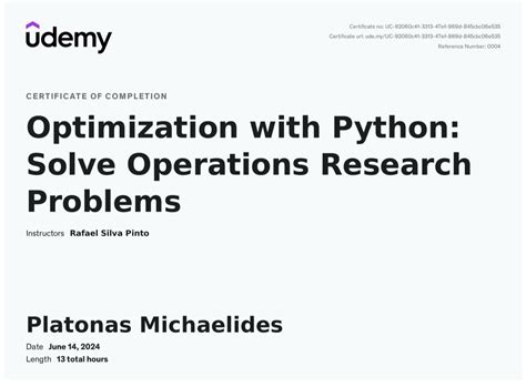 platonas michaelides on linkedin optimization python