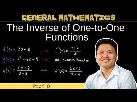 One To One Function Inverse