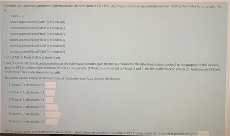 Consider Our Continuing Problem Of Permutations Of Chegg
