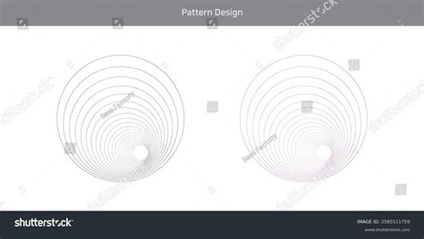 Circular Line Pattern That Shrinks One Stock Vector Royalty Free 2585511759 Shutterstock