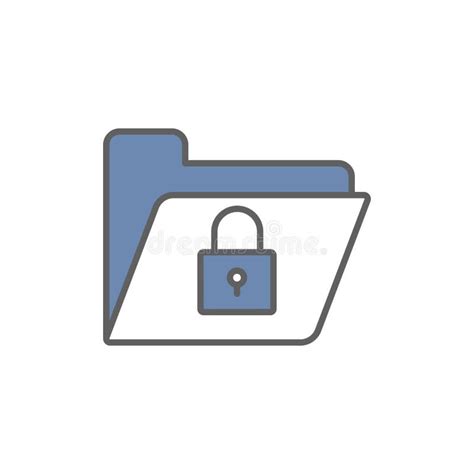 Lock Folder Icon Illustration Icon Related To Developer Two Tone Icon Style Suitable For Apps