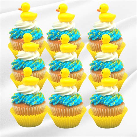 Yellow Duck Dessert Decoration Cupcake Topper Picks 12ct — Sprinkledeco
