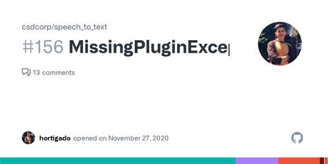 missingpluginexception · issue 156 · csdcorp speech to text · github