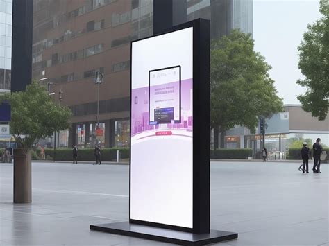 Premium Photo Blank Digital Signage Screen In A Public Place Ideal