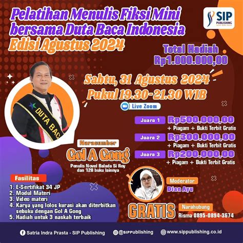 Pengumuman Naskah Lolos Kurasi Pelatihan Dan Lomba Menulis Fiksi Mini