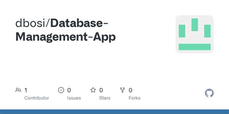 Github Dbosidatabase Management App