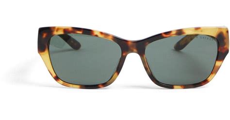 Ralph Lauren Womens Slim Frame Acetate Sunglasses In Green Lyst Uk