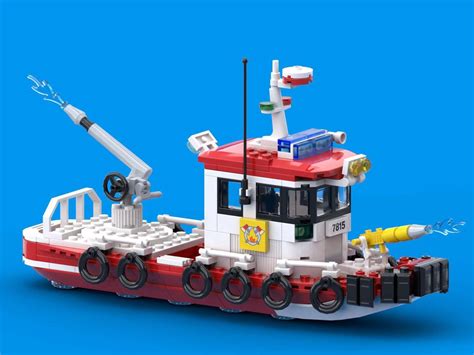 Lego Moc Classic Fire Boat Ship No 4 By Fidi70 Rebrickable Build