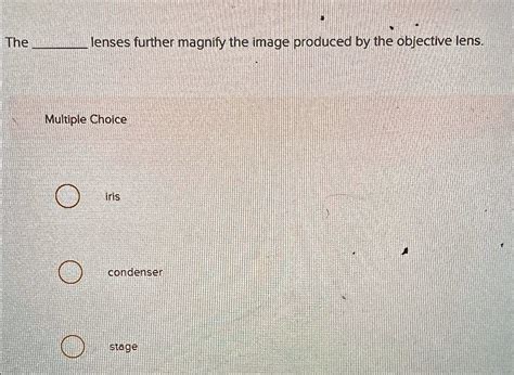The Lenses Further Magnify The Image Produced By The Objective Lens