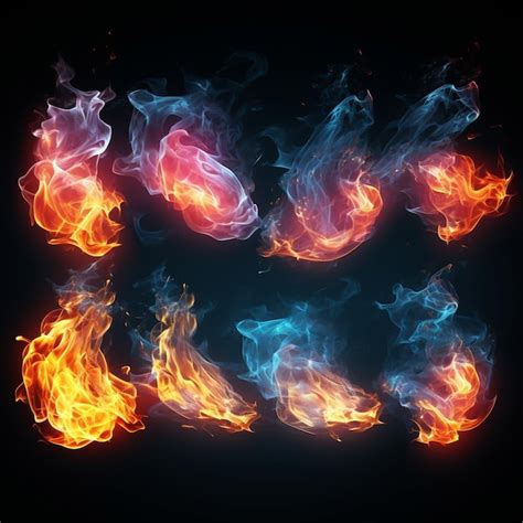 Premium Ai Image A Collection Of Different Types Of Fire Captured In