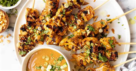 Coconut Curry Chicken Skewers With Peanut Sauce Artofit