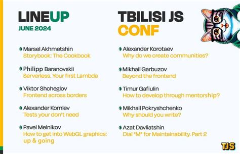 Tbilisi Js Community On Linkedin ⭐️ Tbilisi Js Conf Program June 2024