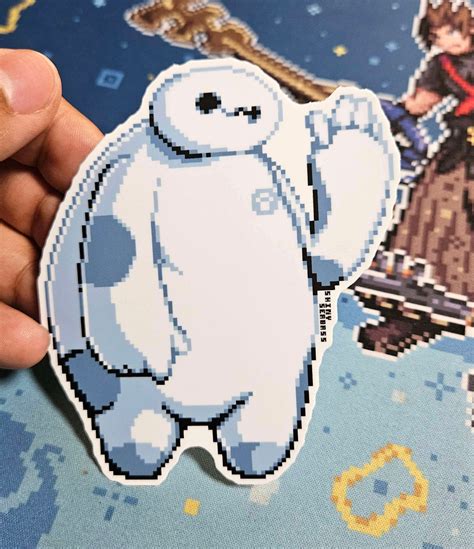 Baymax Pixel Art Stickers Disney Big Hero 6 Premium Matte Vinyl