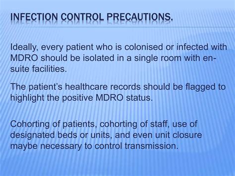 Prevention Strategy For Mdro In Hospital Pptx