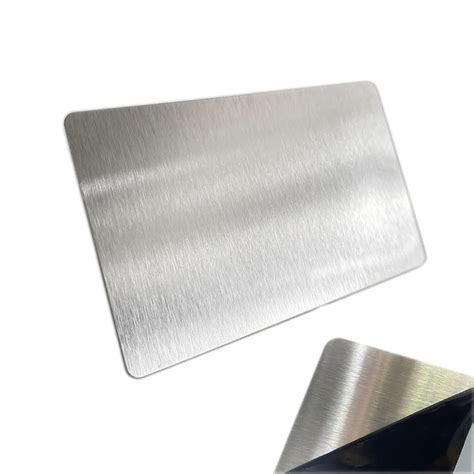 두께 05mm 304 스테인레스 스틸 빈 금속 명함 크기 100x60mm 88x53mm 8550mm 브러시 마감 2