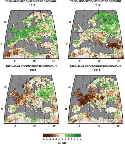 Reconstruction Of The Palmer Drought Severity Index For The Years 1316 Download Scientific