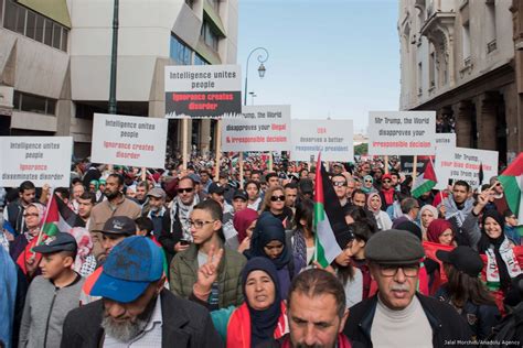 Mass Rally In Morocco In Solidarity With Palestine Great March Of
