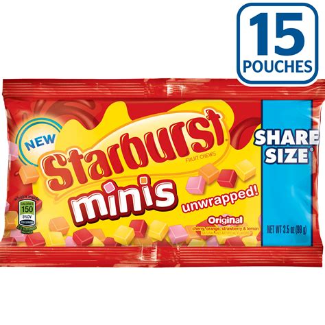 Starburst Original Minis Fruit Chews Candy 35 Ounce 15 Share Size