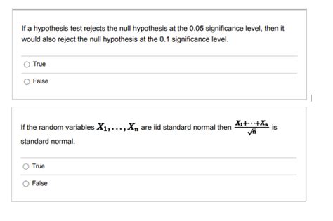 Solved If A Hypothesis Test Rejects The Null Hypothesis At Chegg