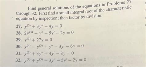 Solved Find General Solutions Of The Equations In Problems
