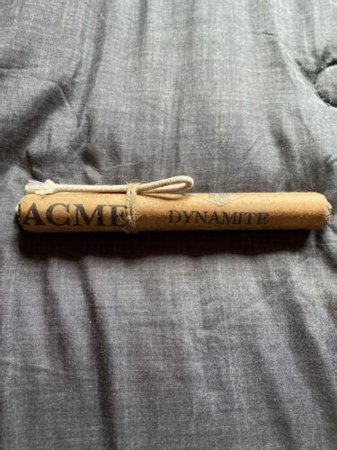 Movie Prop Fake Inert Acme Dynamite Stick Made Of Wood 3769919775