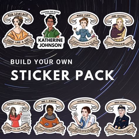 Women In Science Sticker Pack Build Your Collection And Etsy