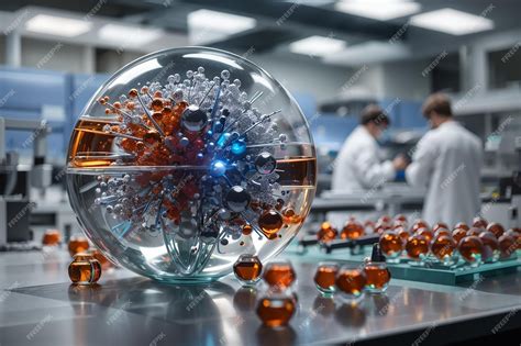 Premium Ai Image Advanced Nanomaterials Lab Futuristic Science Lab Background Wallpaper